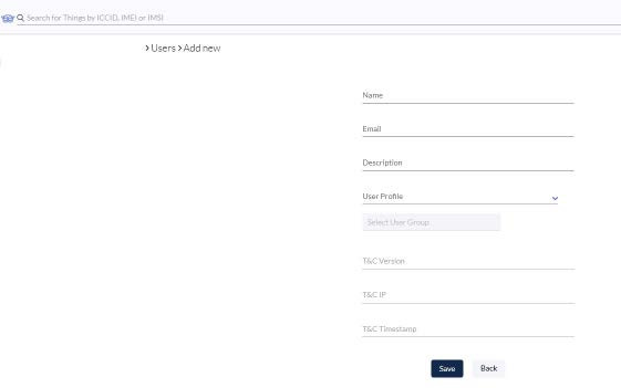 Terrestar | How to create a new user